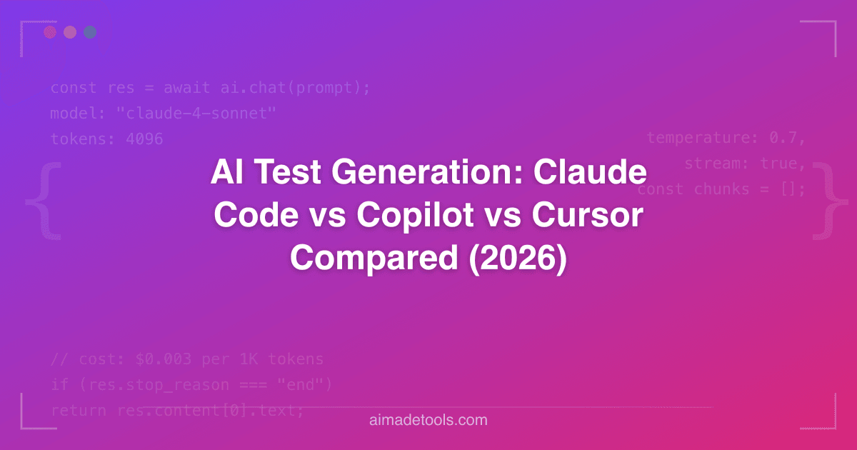 AI Test Generation: Claude Code vs Copilot vs Cursor Compared (2026)