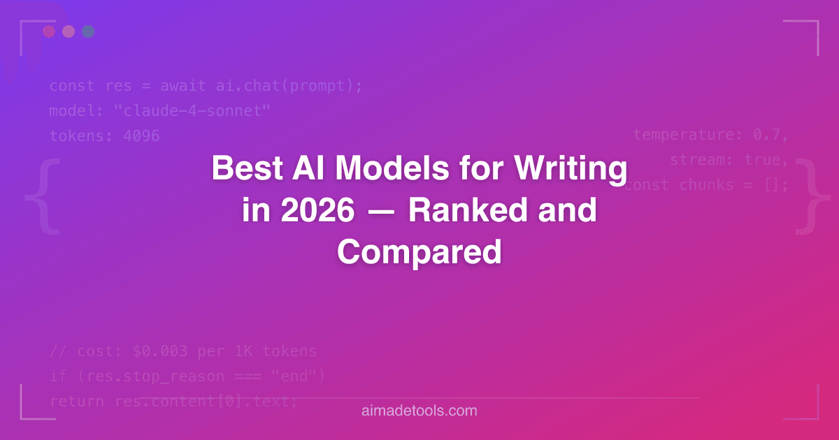 Best AI Models for Writing in 2026 — Ranked and Compared