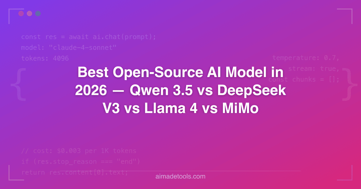 Best Open-Source AI Model in 2026 — Qwen 3.5 vs DeepSeek V3 vs Llama 4 ...