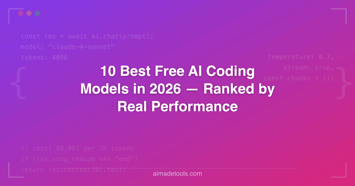 10 Best Free AI Coding Models in 2026 — Ranked by Real Performance