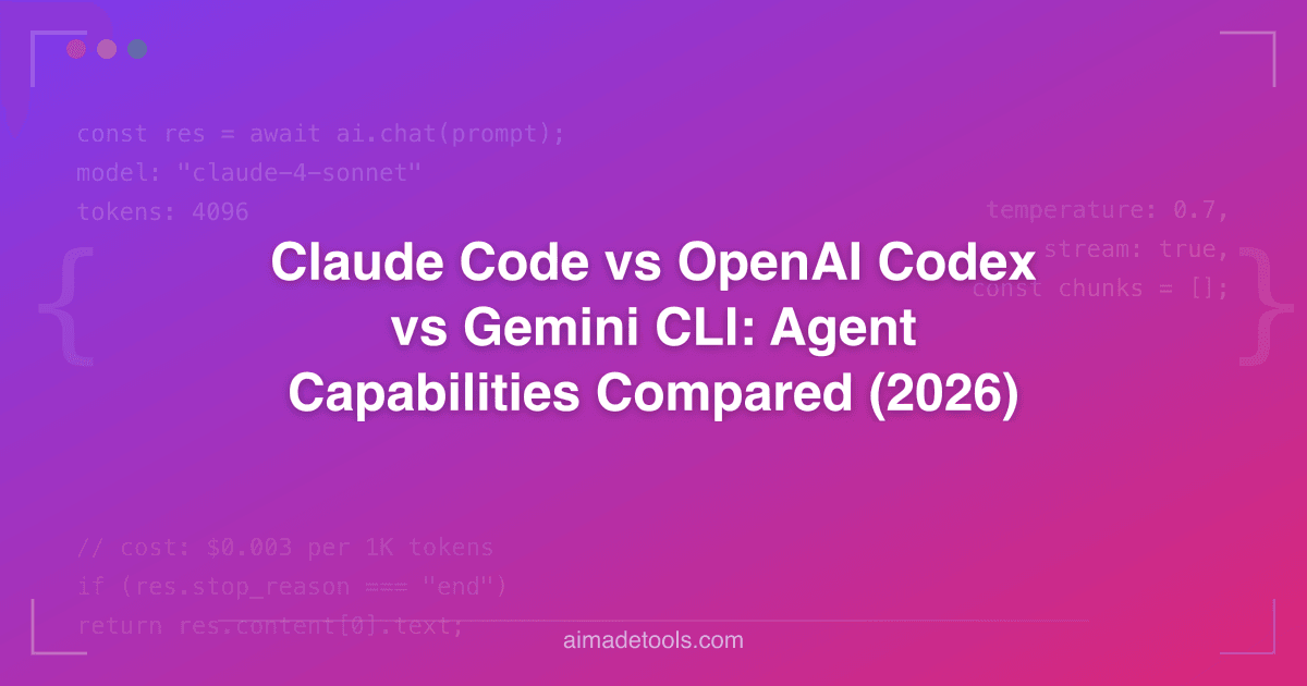 Claude Code vs OpenAI Codex vs Gemini CLI: Agent Capabilities Compared ...