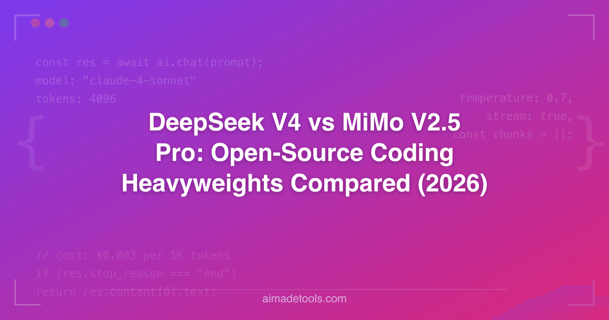 DeepSeek V4 vs MiMo V2.5 Pro: Open-Source Coding Heavyweights Compared ...