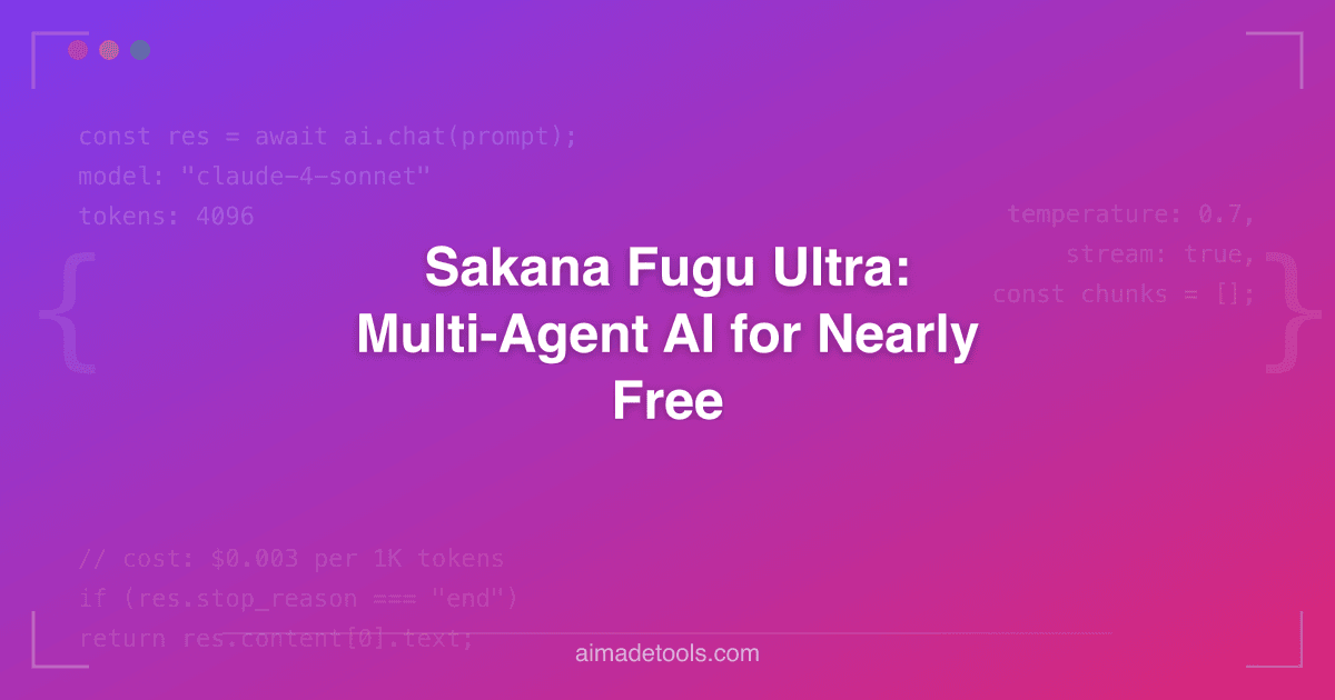 Sakana Fugu Ultra: Multi-Agent AI for Nearly Free