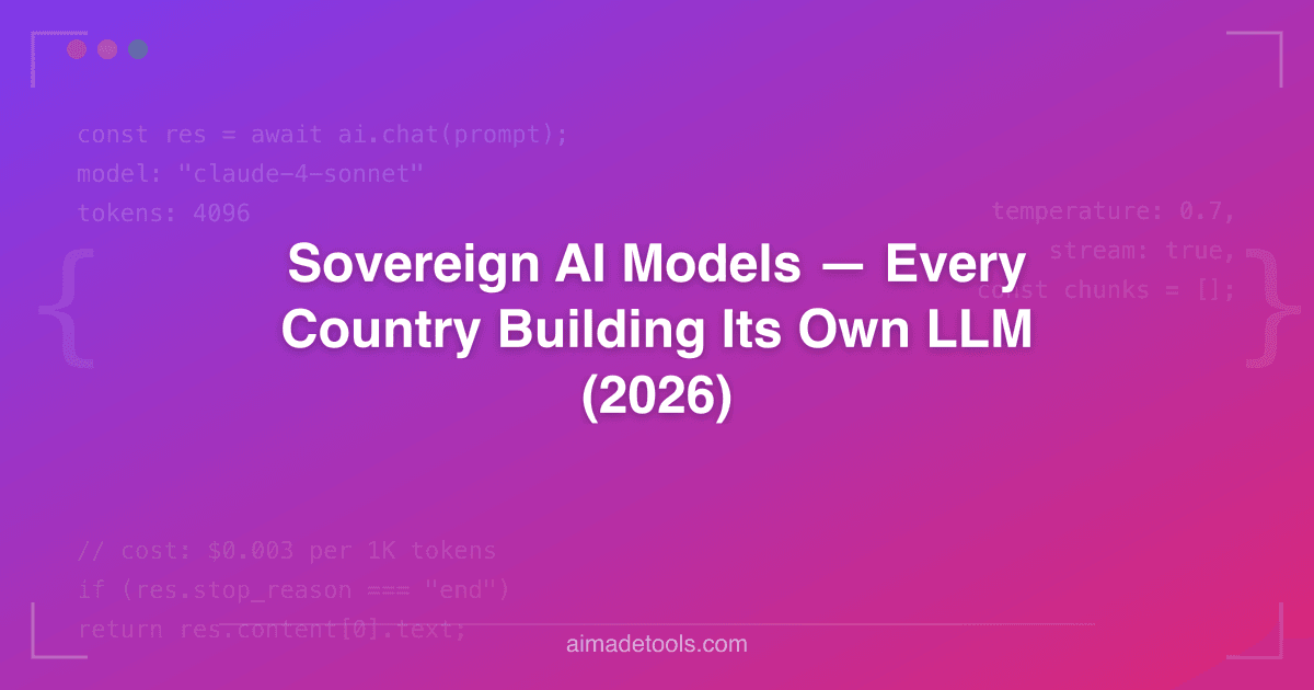 Sovereign AI Models — Every Country Building Its Own LLM (2026)