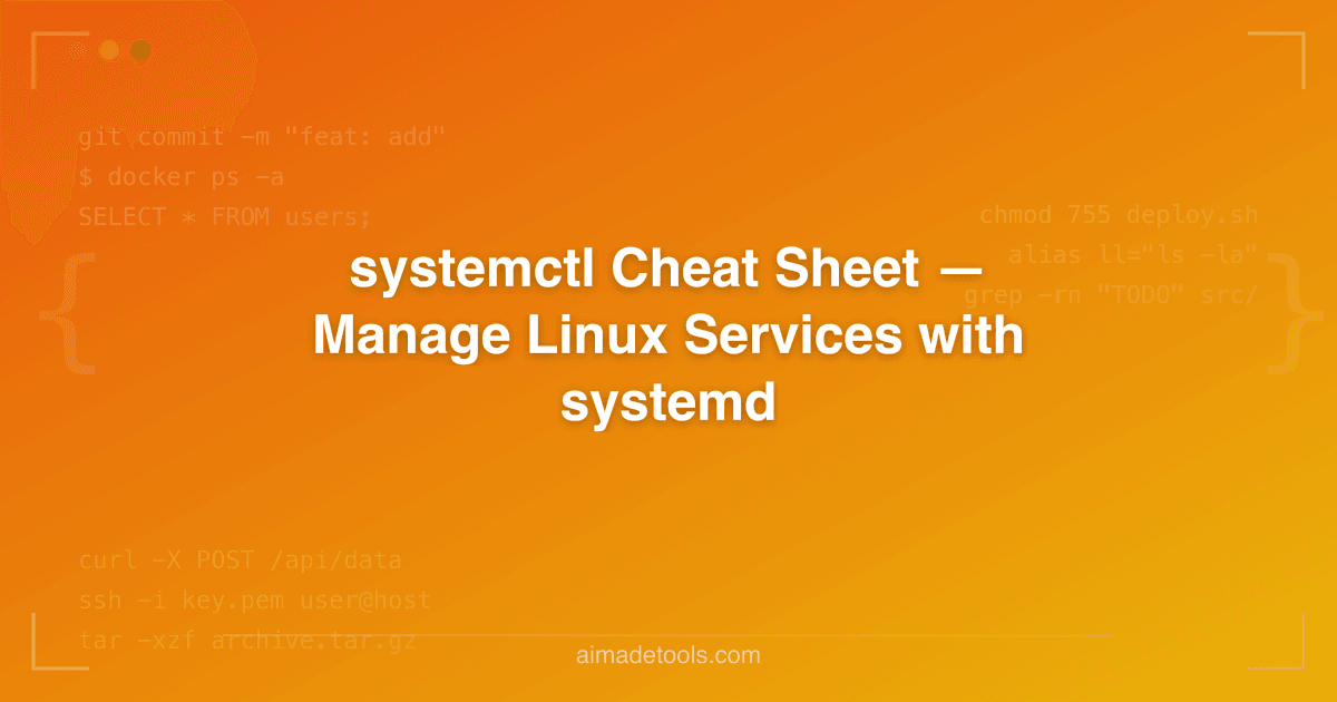 systemctl Cheat Sheet — Manage Linux Services with systemd